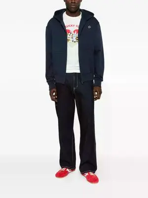 Kenzo Logo-patch Hoodie - Blue