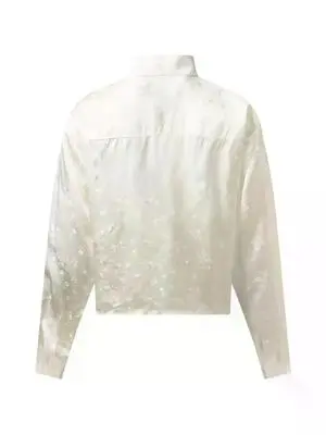 SELF-PORTRAIT Satin High Neck Blouse