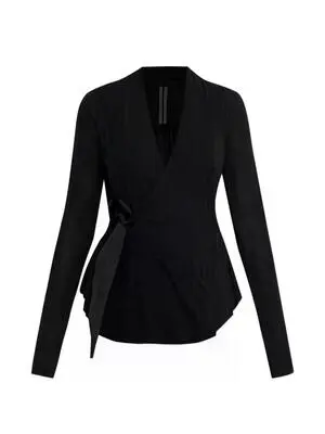 Rick Owens Tie Detailed Blouses
