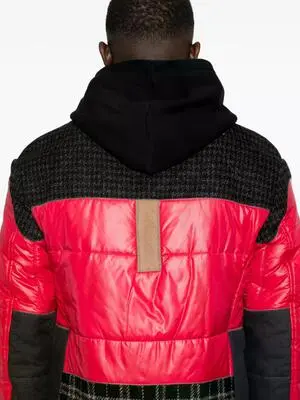 Junya Watanabe Checked Quilted Coat - Black