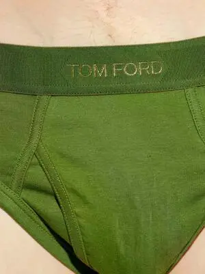 TOM FORD Logo-waistband Briefs - Green