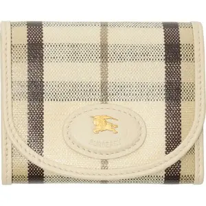 Burberry Highlands Compact Wallet - Light Beige