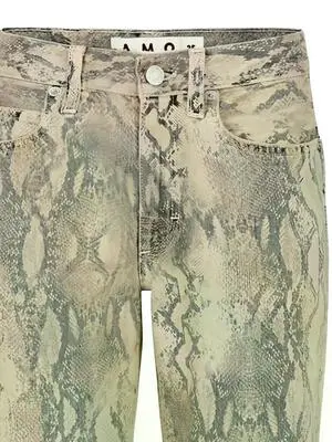 AMO Billie Snakeskin-print Jeans