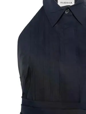 P.a.r.o.s.h Pleated Halterneck Top - Blue