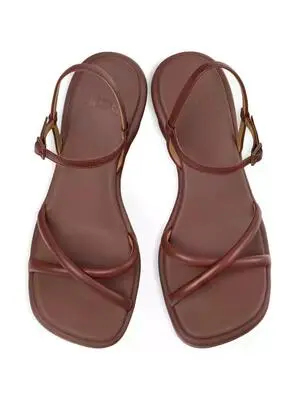 Camper Louise Crossover-strap Wedge Sandals - Brown