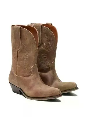 GOLDEN GOOSE Wish Star Low-heel Boots - Grey