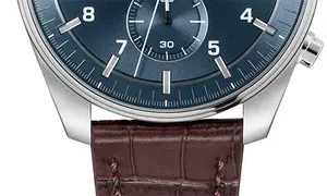 BOSS Chronograph Croc-embossed Leather Strap Watch