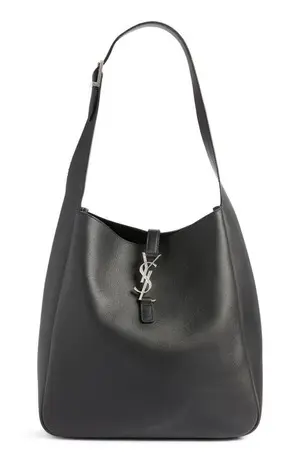 Saint Laurent Large 5 À 7 Leather Hobo Bag - Noir