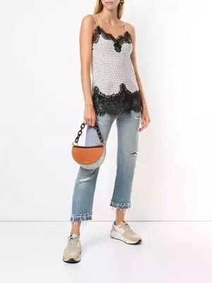 Gold Hawk Lace Detail Top