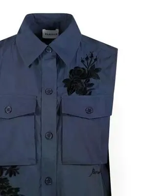 P.a.r.o.s.h Floral Embroidered Shirt - Blue