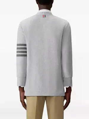 Thom Browne 4-bar Textured-pique Cardigan - Grey