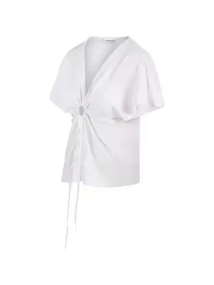 P.a.r.o.s.h Ring Tie Top - White