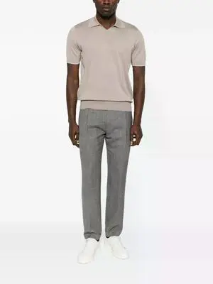 Brunello Cucinelli V-neck Short-sleeve Polo Shirt