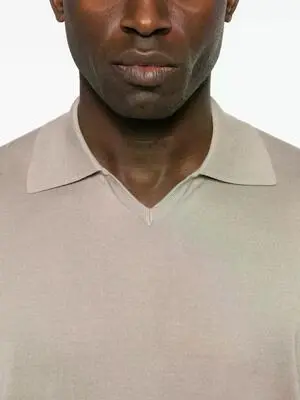 Brunello Cucinelli V-neck Short-sleeve Polo Shirt