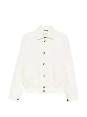 Brunello Cucinelli Polo-collar Bomber Jacket - Neutrals