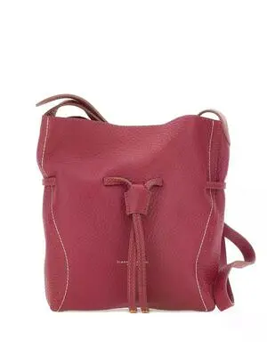 GIANNI CHIARINI Sienna Drawstring Leather Shoulder Bag - Pink