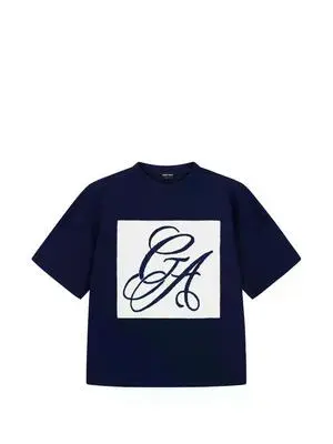 Giorgio Armani Embroidered Logo T-shirt - Blue