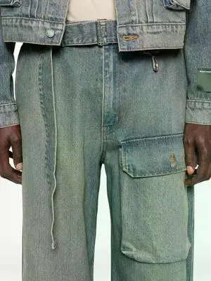 Reese Cooper Belted Trousers With Patch Pockets