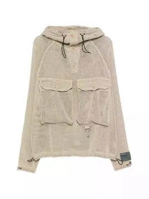 Reese Cooper Crochet Hooded Jacket - Neutrals