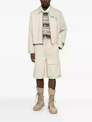 Reese Cooper Herringbone Zip-up Jacket - Neutrals