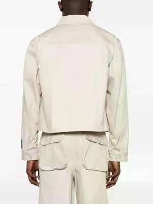 Reese Cooper Herringbone Zip-up Jacket - Neutrals