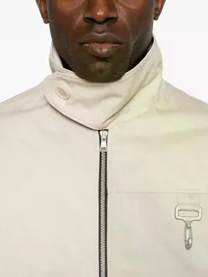 Reese Cooper Herringbone Zip-up Jacket - Neutrals