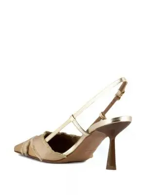 FESTA MILANO Metallic Slingback Sandals