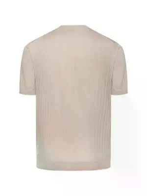 Eleventy Cotton Ribbed T-shirt - Neutrals