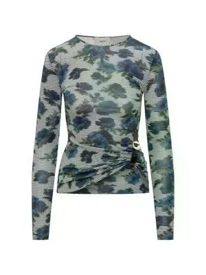 Coperni Floral-print Long-sleeve Top