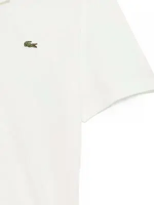 Lacoste Logo-patch Open-collar Polo Shirt - Neutrals
