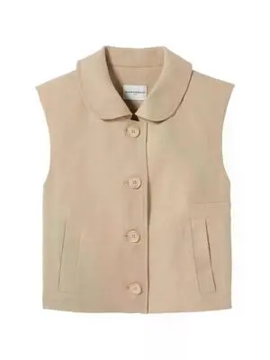 Claudie Pierlot Sleeveless Peter Pan Collar Gilet