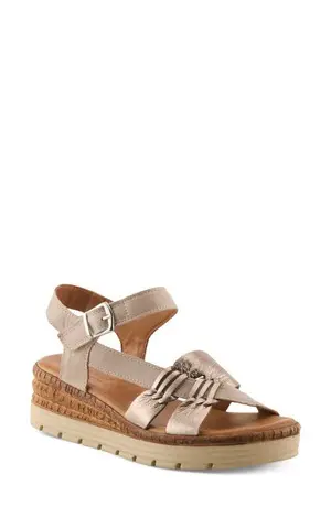 SPRING STEP SHOES Kirra Wedge Sandal - Stone Multi