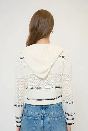 Central Park West Cropped Hooded Cardigan