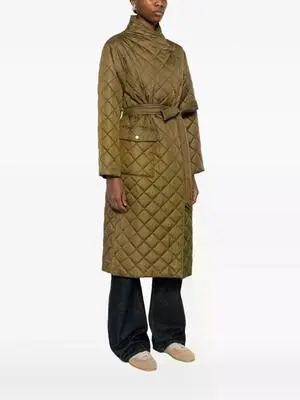 Gant Quilted Belted Coat - Brown