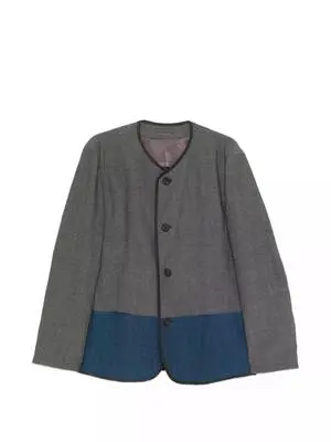 Issey Miyake Collarless Button Jacket