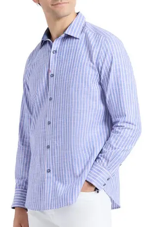 Robert Graham Fardella Stripe Cotton Button Up