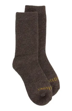 United By Blue Cushioned Wool-blend Crew Socks - Sepia Heather