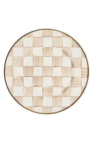 MACKENZIE-CHILDS Check Salad Plate - Mocha