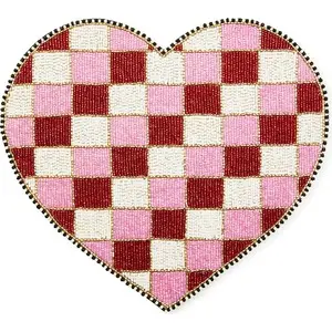 MACKENZIE-CHILDS Red & White Heart Placemat - Red/white