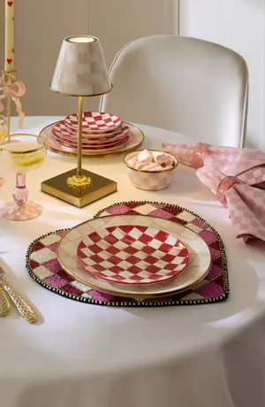 MACKENZIE-CHILDS Red & White Heart Placemat