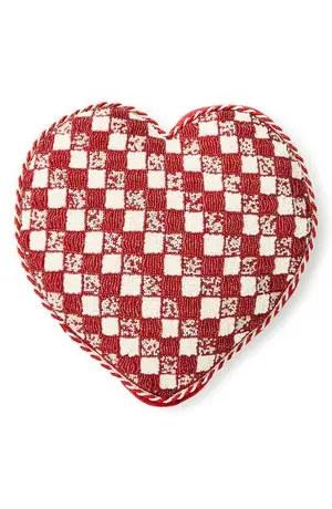 MACKENZIE-CHILDS Red & White Heart Placemat - Red/white