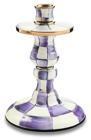 MACKENZIE-CHILDS Check Candleholder - Violet