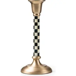 MACKENZIE-CHILDS Courtly Check Small Candleholder - Black/white