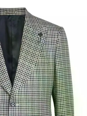 LARDINI Houndstooth-pattern Two-button Blazer