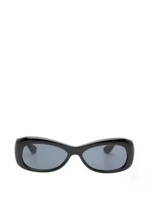PORT TANGER Lydia Oval Frame Sunglasses - Black
