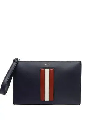Bally Mythos Logo Stripe Clutch - Blue