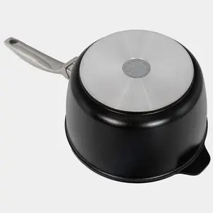 SWISS DIAMOND Chd Nonstick Saucepan With Glass Lid - Black