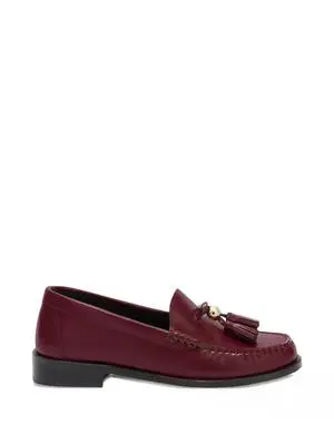 Furla Tassel Brushed Leather Loafers