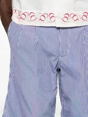 Comme Des Garçons Pleated Gingham Shorts