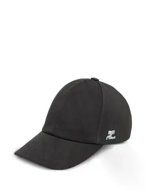 COURREGES Cotton Cap - Black